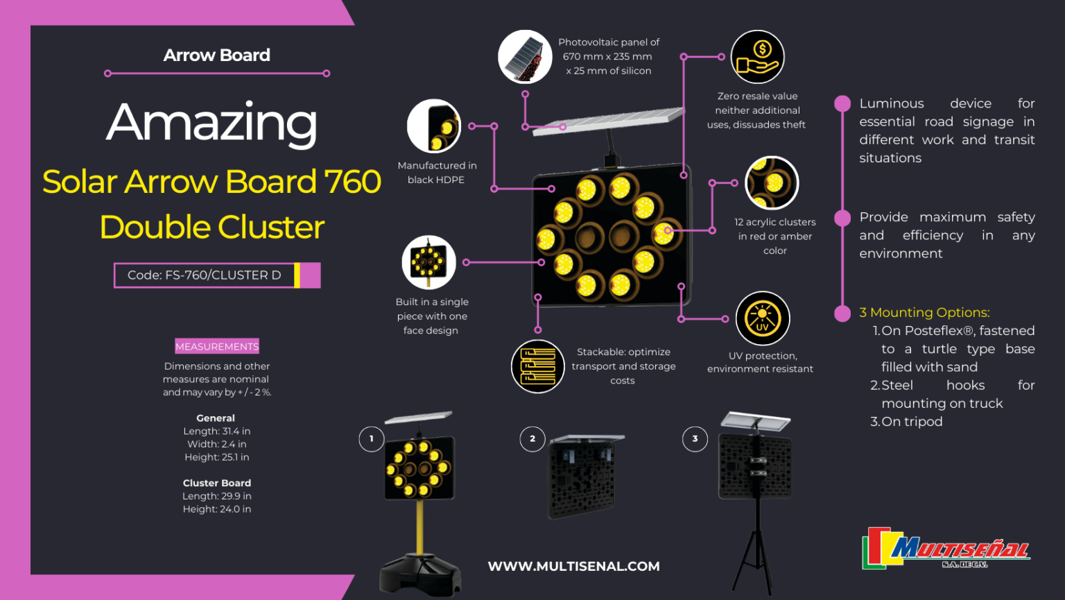 Arrow Board Traffic Control - Multisenal